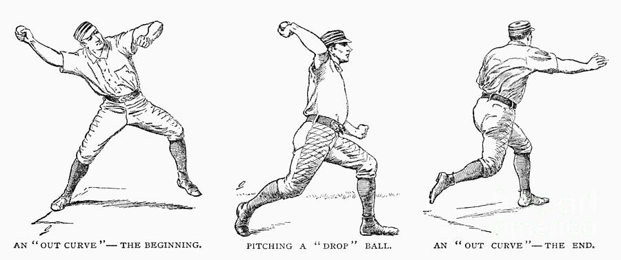 Baseball Pitching, 1889 Photograph by Granger - Pixels
