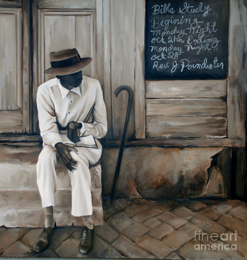 Bible Study Painting by Tim Hinton - Fine Art America