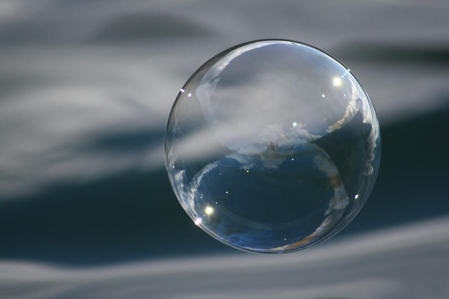 Blue Bubble Photograph by Cathie Douglas - Fine Art America