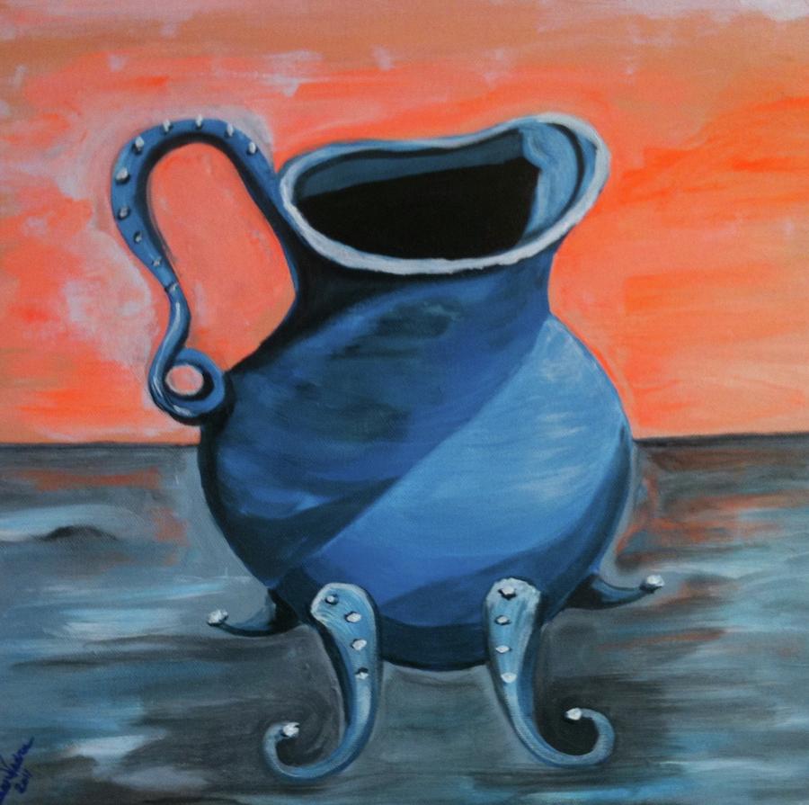 Blue Pitcher Painting by Melanie Wadman - Fine Art America