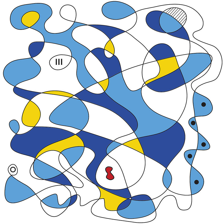 Blue Scribble Digital Art by Jessica Rost - Fine Art America