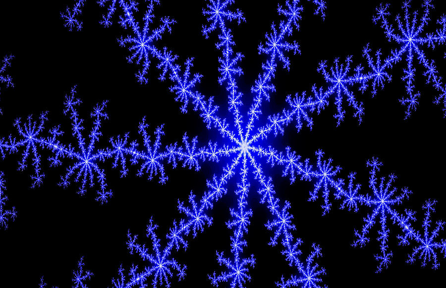 Blue snow crystal Digital Art by David Pyatt - Fine Art America