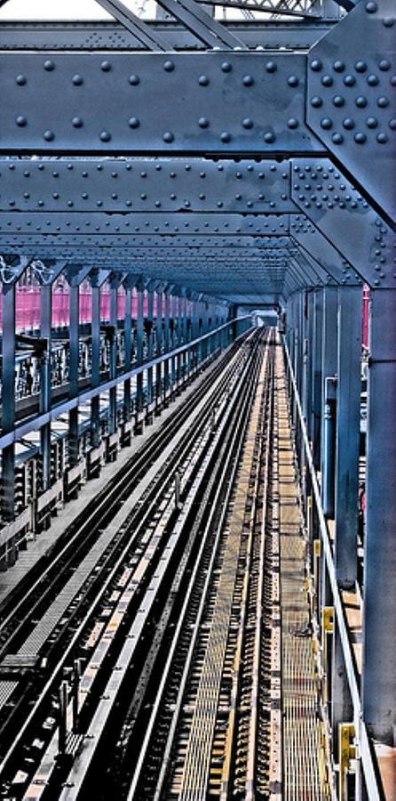 Blue train bridge Photograph by James McDowell - Fine Art America