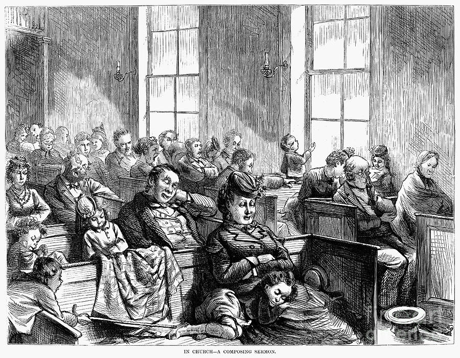 Bored Congregation, 1872 Photograph by Granger - Pixels