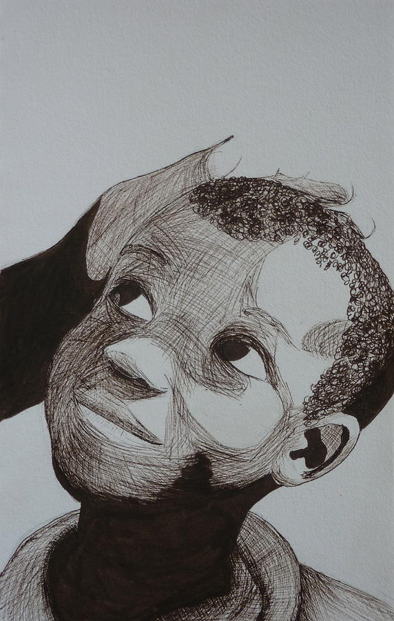 Boy at school for orphans Drawing by Erika Butterfly - Fine Art America