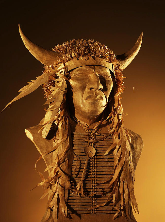Buffalo Warrior Sculpture by Monte Burzynski - Fine Art America