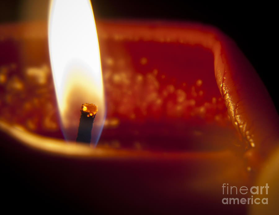 Burning Candle One Pyrography by Brian Acker - Pixels