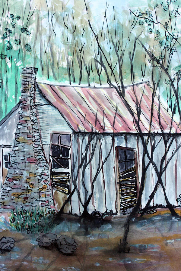 Cabin Painting by Steve Alan - Fine Art America