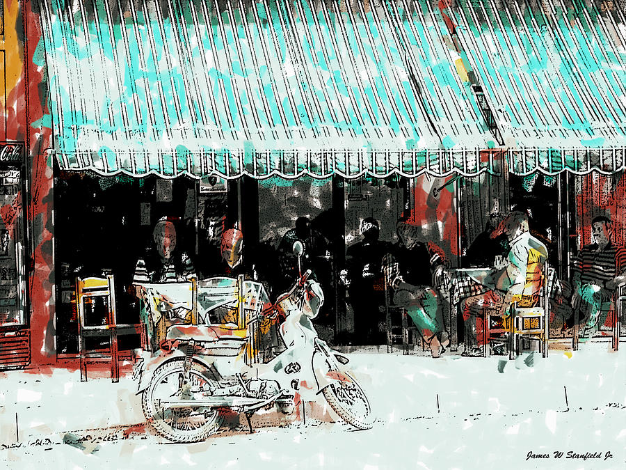 Cafe Digital Art by James Stanfield - Pixels