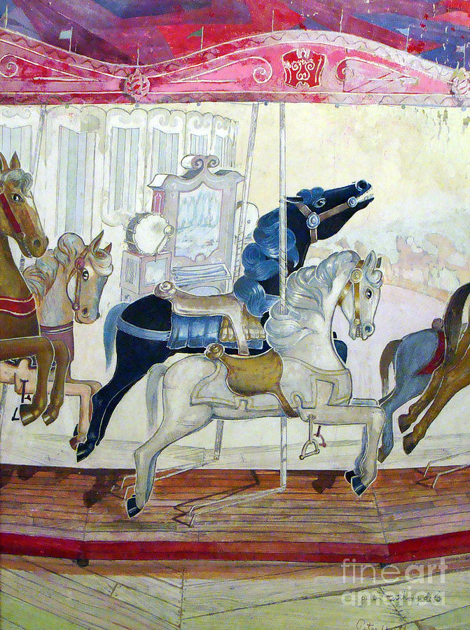 Carousel Painting by Peter Anthony DeFeo | Pixels