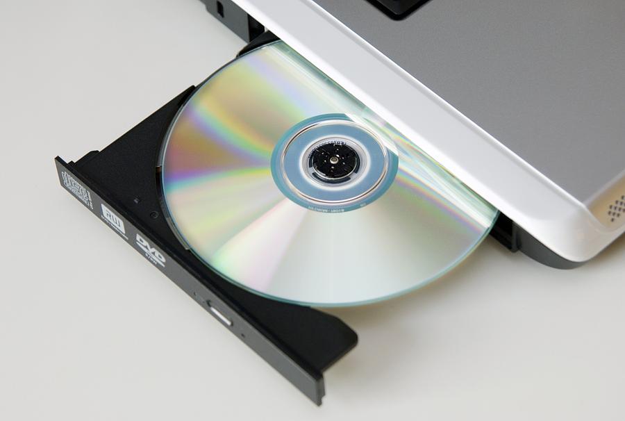 Cd Drive On A Laptop Computer by Science Photo Library