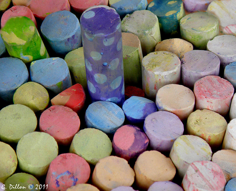 Chalk in Bin Photograph by Grace Dillon - Fine Art America