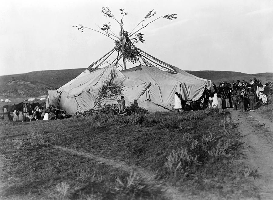 Cheyenne Sun Dance In Progress Photograph by Everett - Pixels