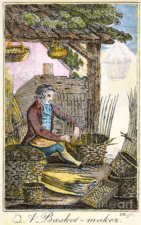 Colonial Basketmaker Photograph by Granger - Fine Art America