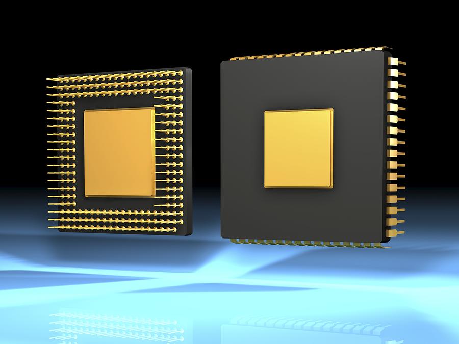 Computer Chip, Artwork Photograph by Pasieka - Fine Art America