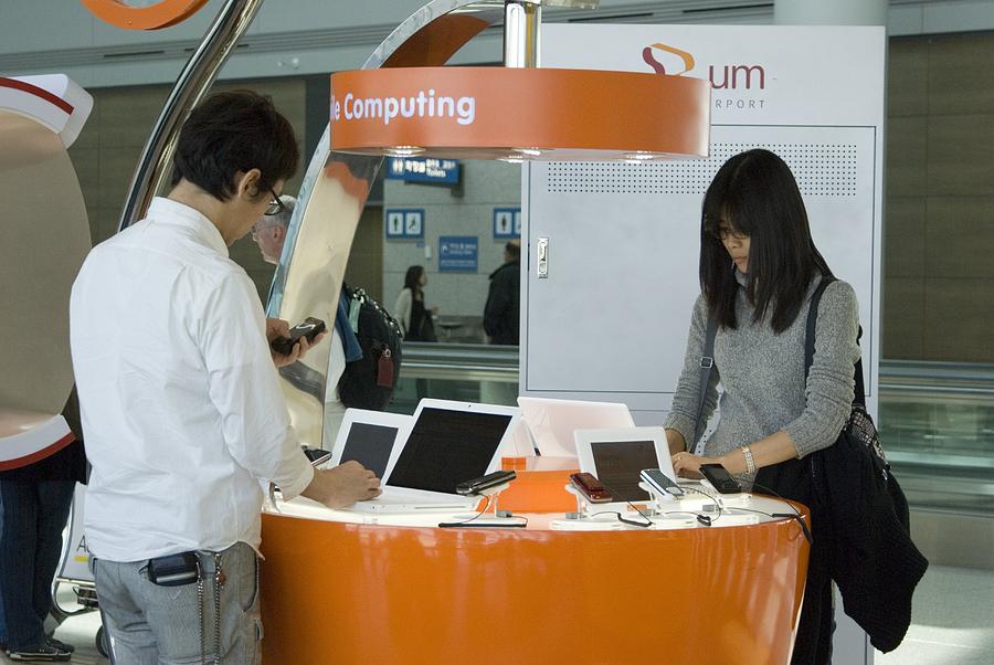 Computer Technology Demonstration, Korea Photograph by Mark Williamson ...