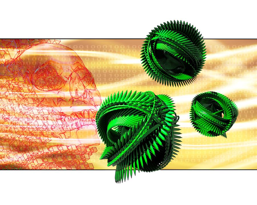 Computer Viruses, Conceptual Artwork Photograph by Victor Habbick ...