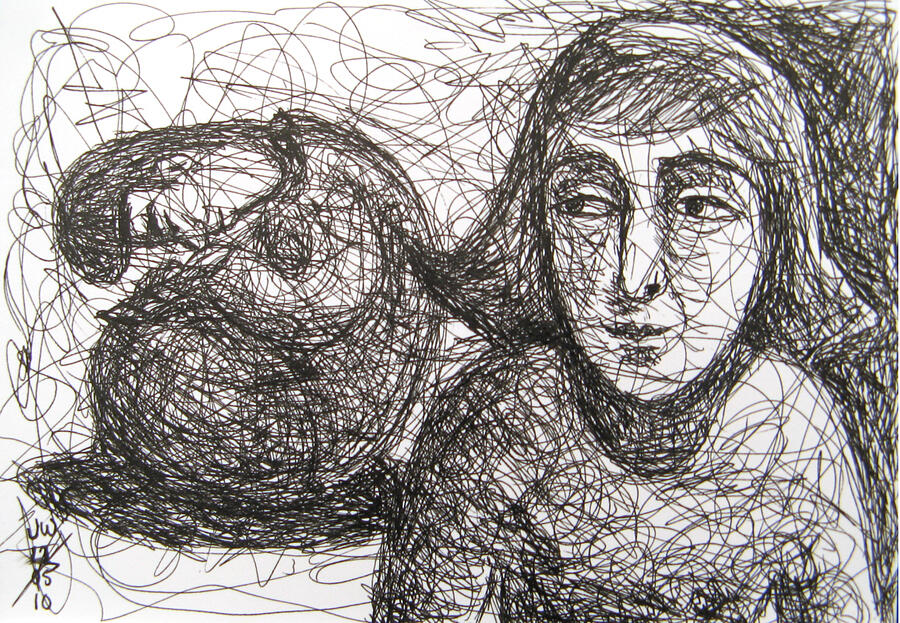 Concentration Drawing by June Walker - Fine Art America