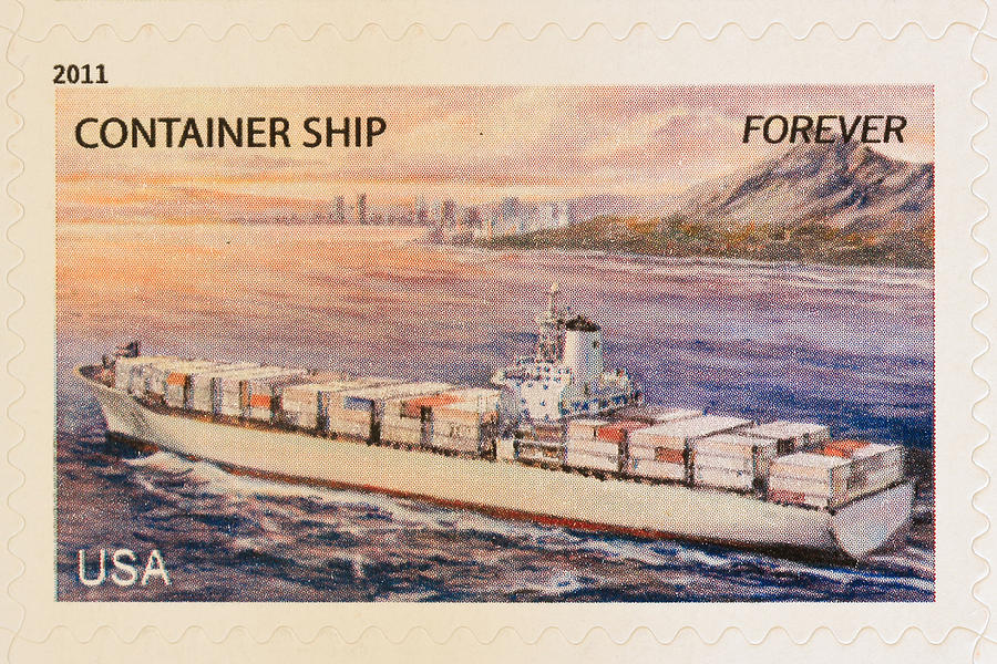 Container Ship Stamp Photograph by Heidi Smith - Pixels