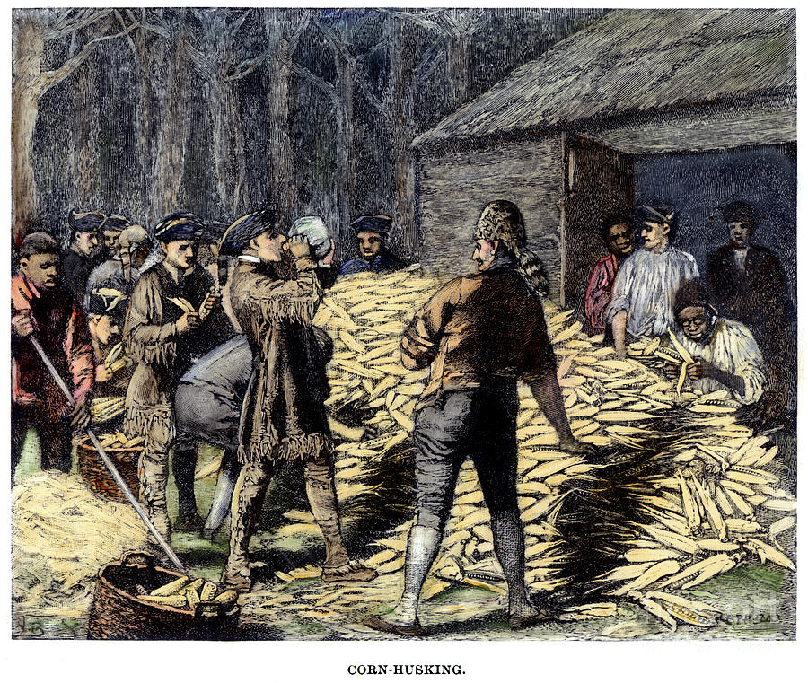 Corn-husking Photograph by Granger - Fine Art America