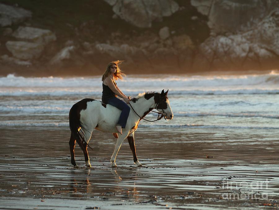 Cowgirl On The Beach Photograph By Lori Bristow Fine Art America