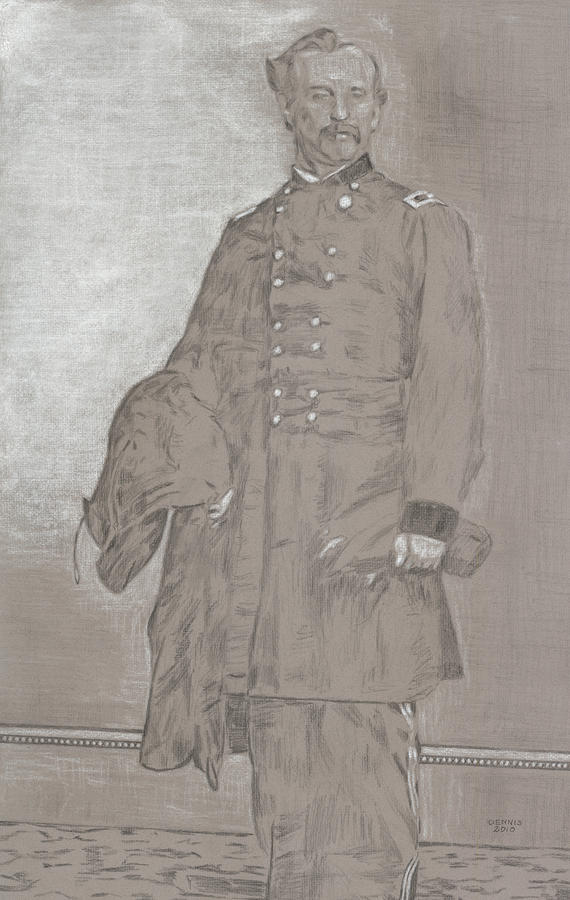 Custer Standing Drawing by Dennis Larson - Pixels