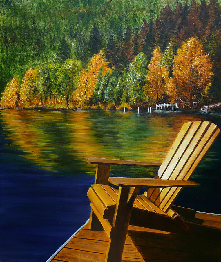 Dockside Painting by Angela Johnson | Fine Art America