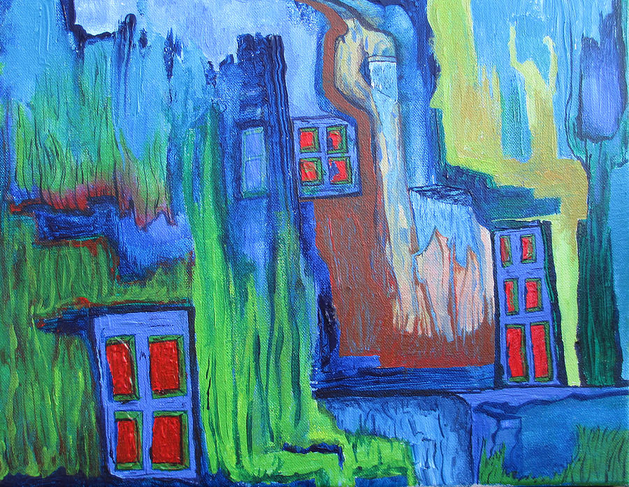 Doors and Windows in Blue Painting by Andrew Hench - Fine Art America