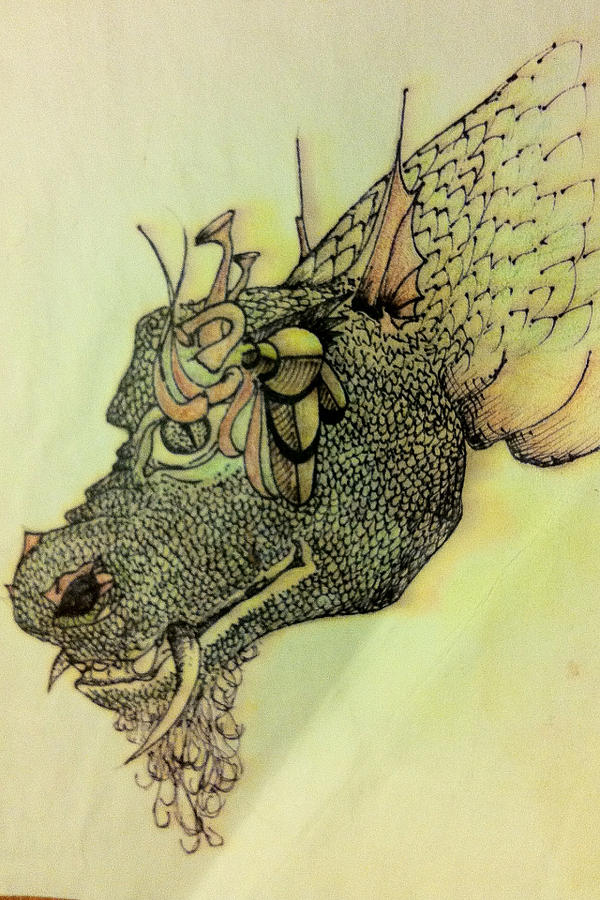 Dragon Mixed Media by J D - Fine Art America