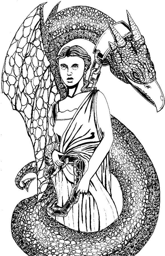 Dragon Maiden Painting by Andy Estevez - Fine Art America