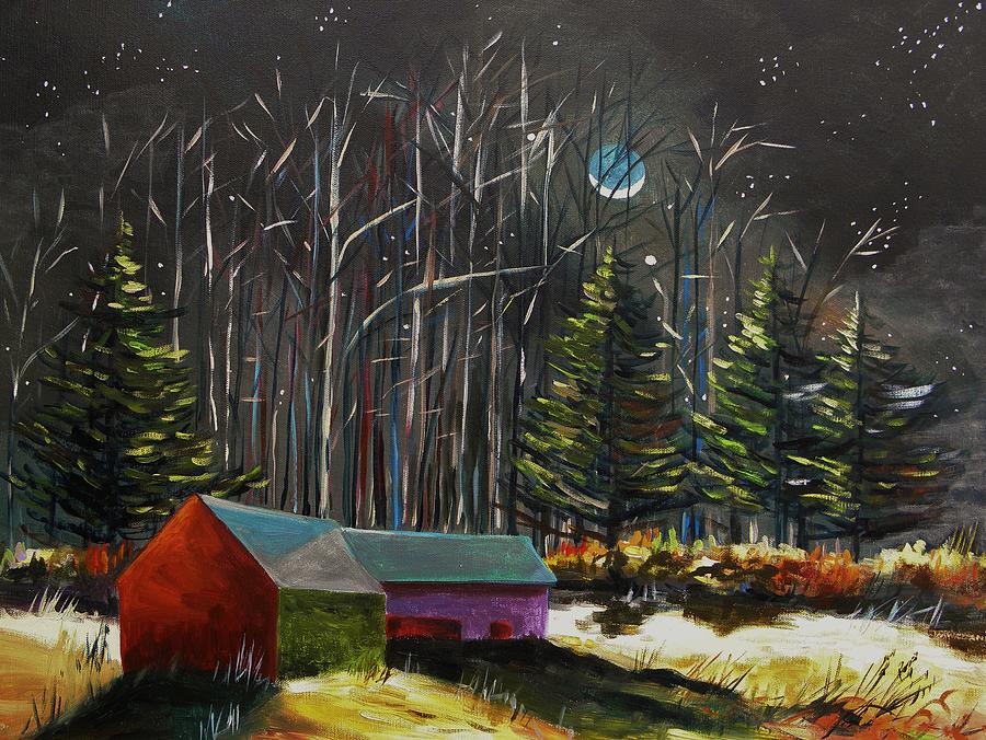 Earthshine Two Painting by John Williams | Fine Art America Earthshine Two Painting by John Williams | Fine Art America