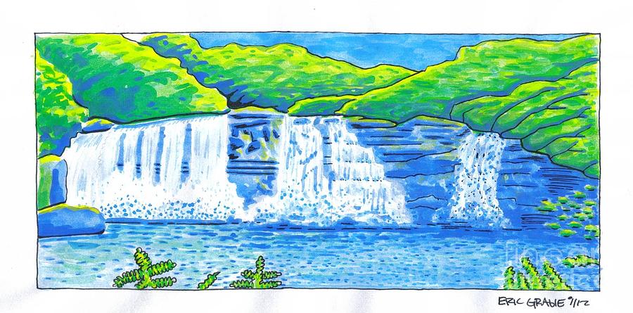 Eastside Waterfall Painting by Eric Grable - Fine Art America