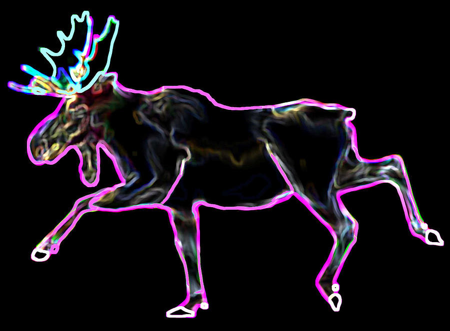 Electric Moose Digital Art by David Devoe - Fine Art America