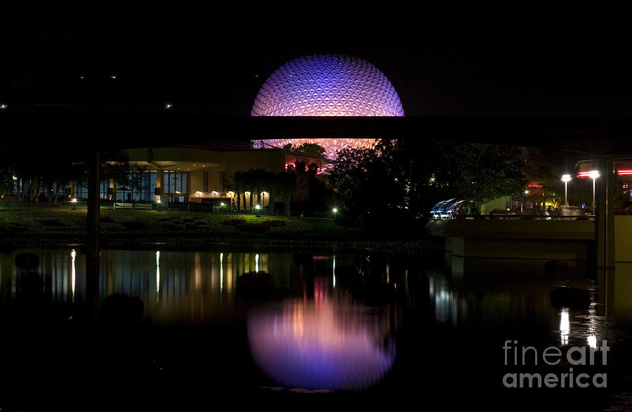 Epcot and Lake Reflection Photograph by Tim Mulina - Fine Art America