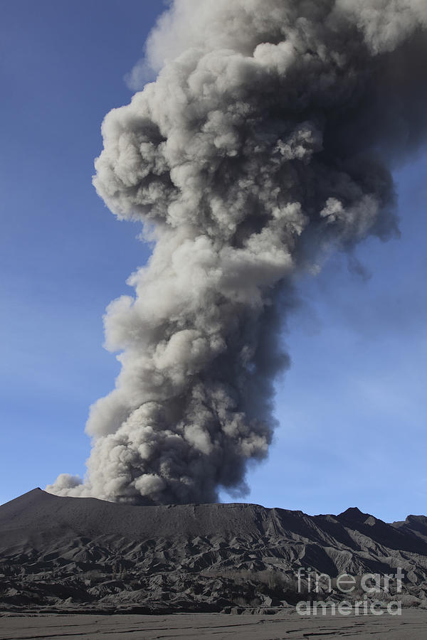 Eruption Of Ash Cloud From Crater Photograph by Richard Roscoe - Fine ...