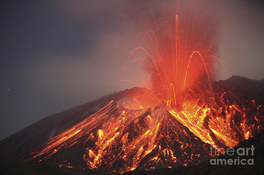 Explosive Vulcanian Eruption Of Lava Photograph by Richard Roscoe - Pixels
