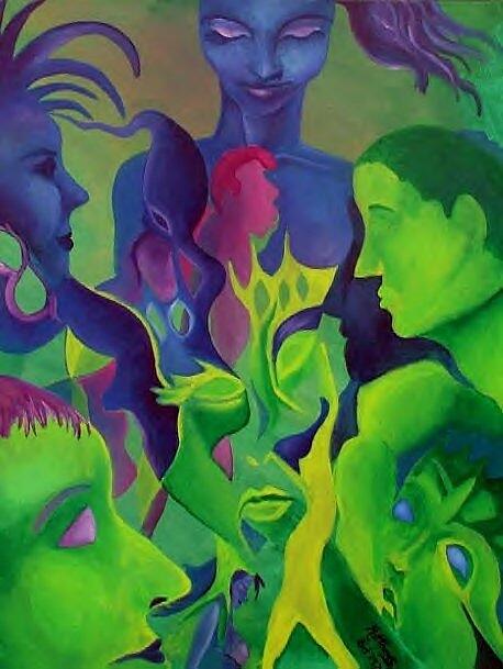 Faces Painting by Michael Matthews - Fine Art America