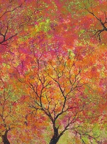 Fall Foliage Painting by Flo Markowitz - Fine Art America