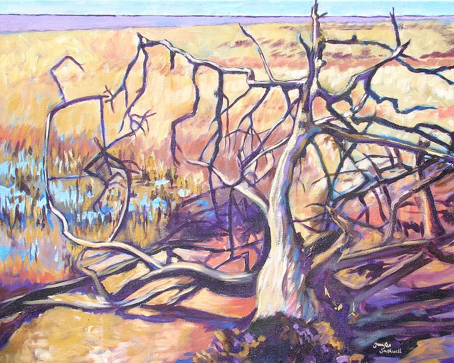 Fallen Tree Painting by Jennifer Smithwell - Fine Art America