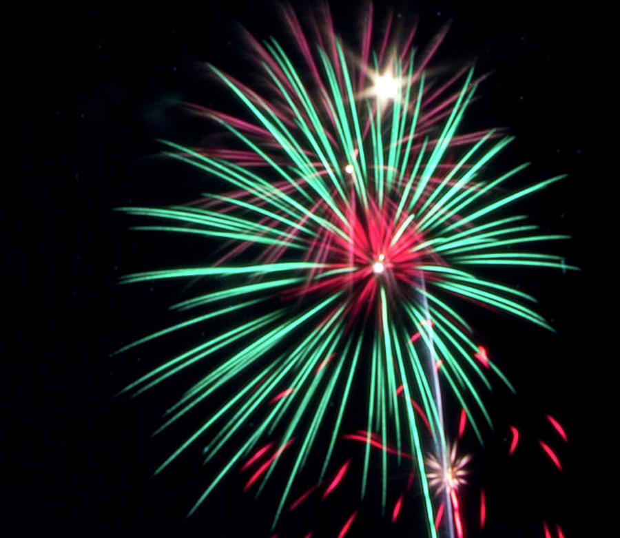 Fireworks Star Photograph by Michael Trammell - Pixels