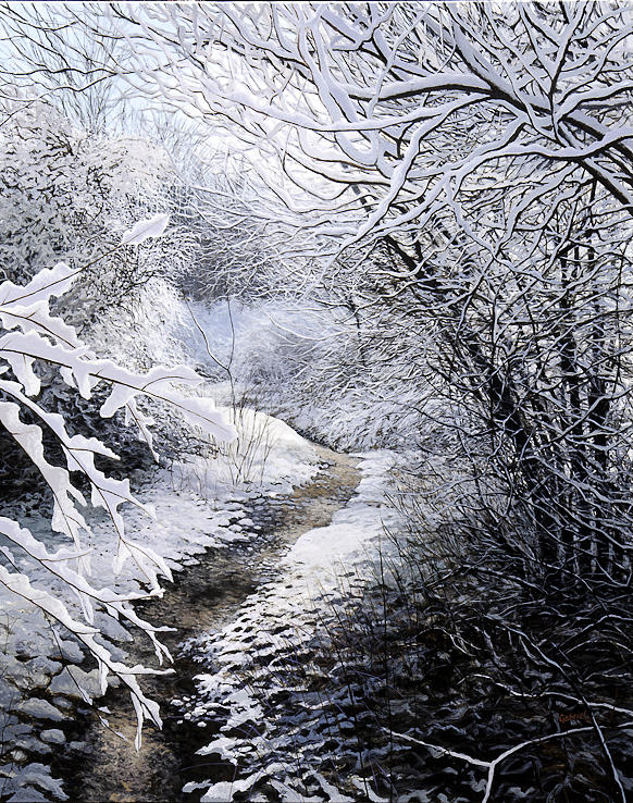 First Snow Painting by David Bottini - Fine Art America
