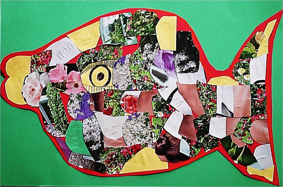 Fishy Collage Mixed Media by Ward Smith - Fine Art America