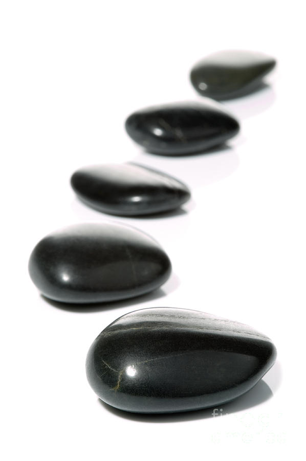 Five pebble curve Photograph by Richard Thomas - Pixels