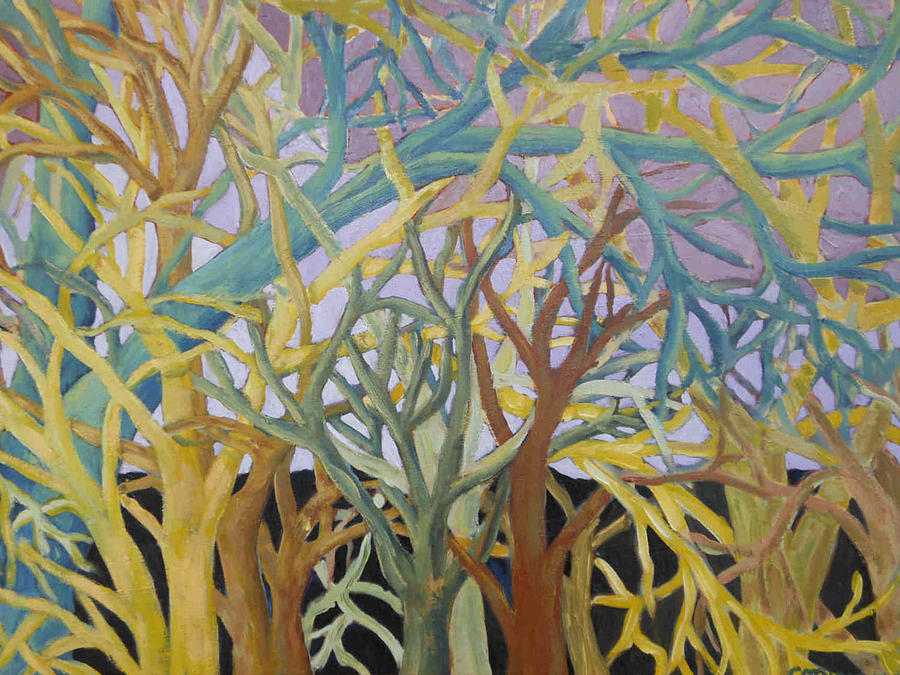 Fractal Trees Painting by Rosemary Cotnoir - Fine Art America