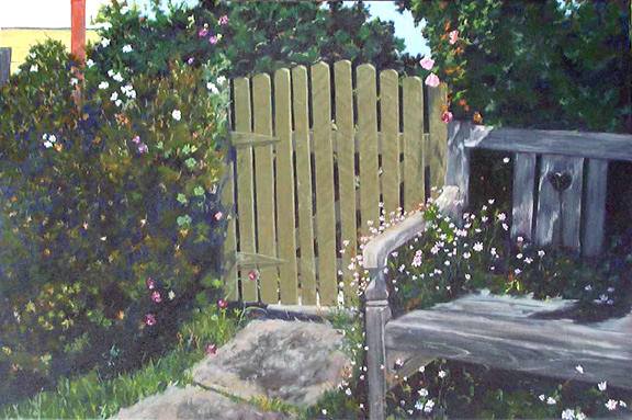 Gate Painting by Deborah Farley - Pixels