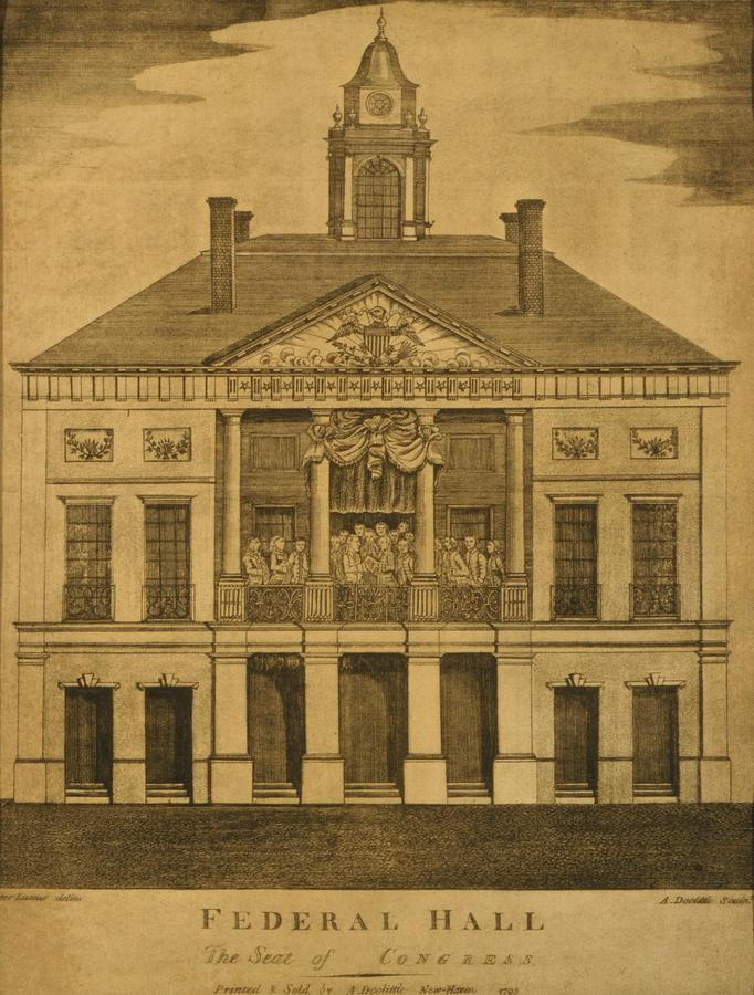 George Washingtons First Inauguration by Everett
