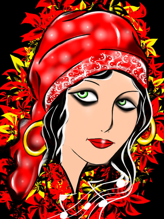 Gitana Digital Art by Pedro ELDesconocido - Pixels