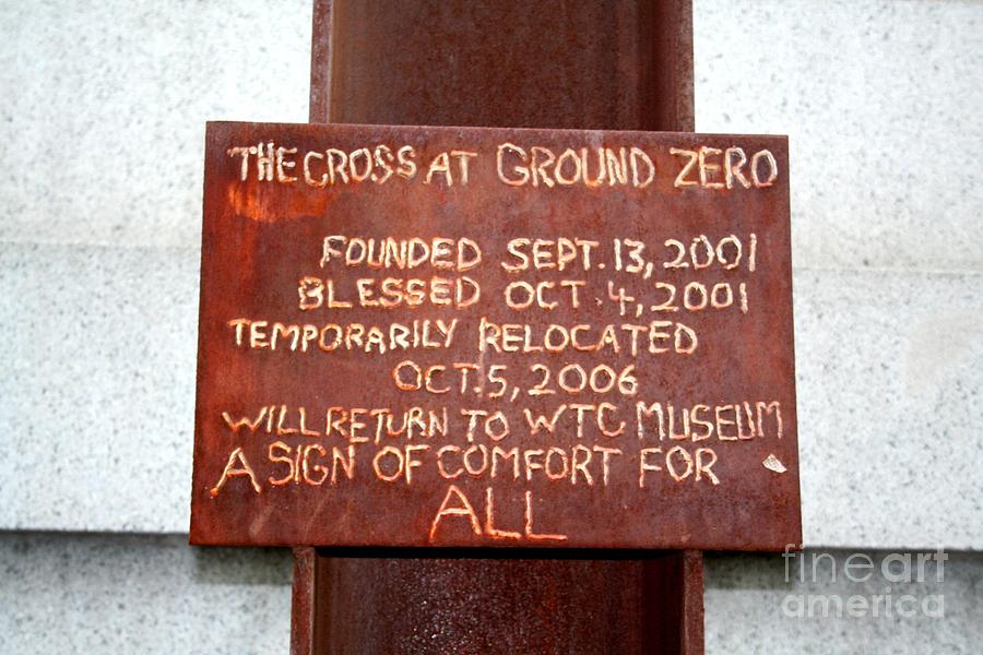 Ground Zero Plaque NYC Photograph by Lori Work - Fine Art America