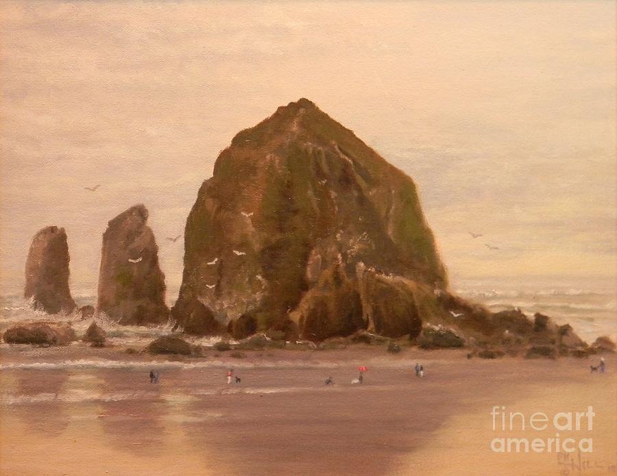 Haystack Rock Painting by Paul K Hill - Fine Art America