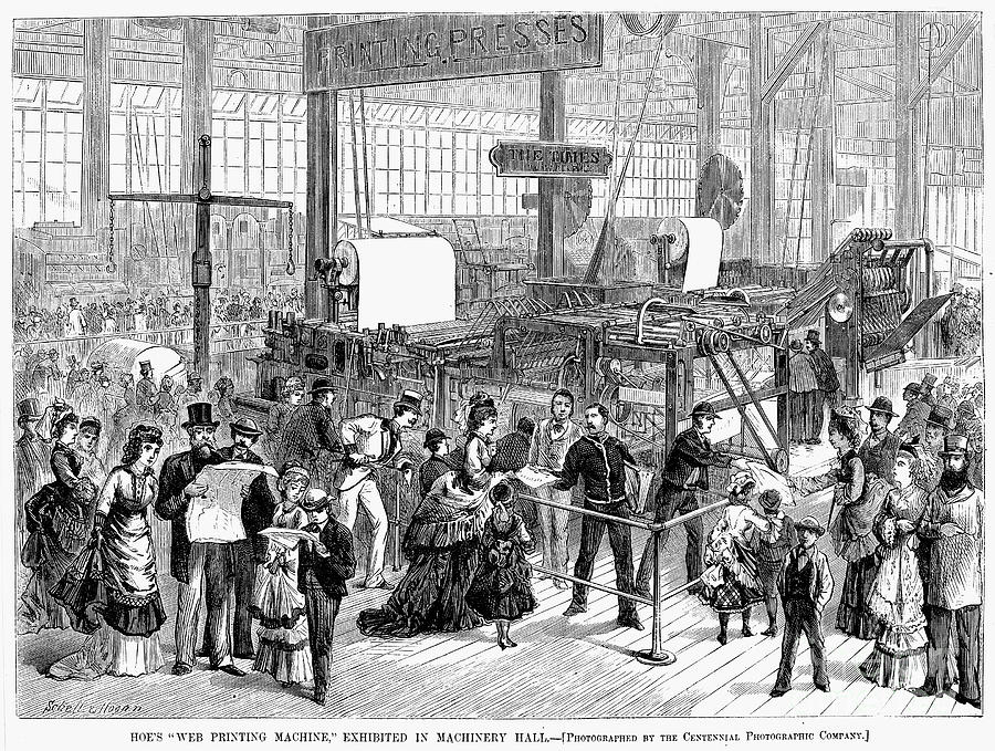 Hoe Web Printing Press Photograph by Granger - Fine Art America
